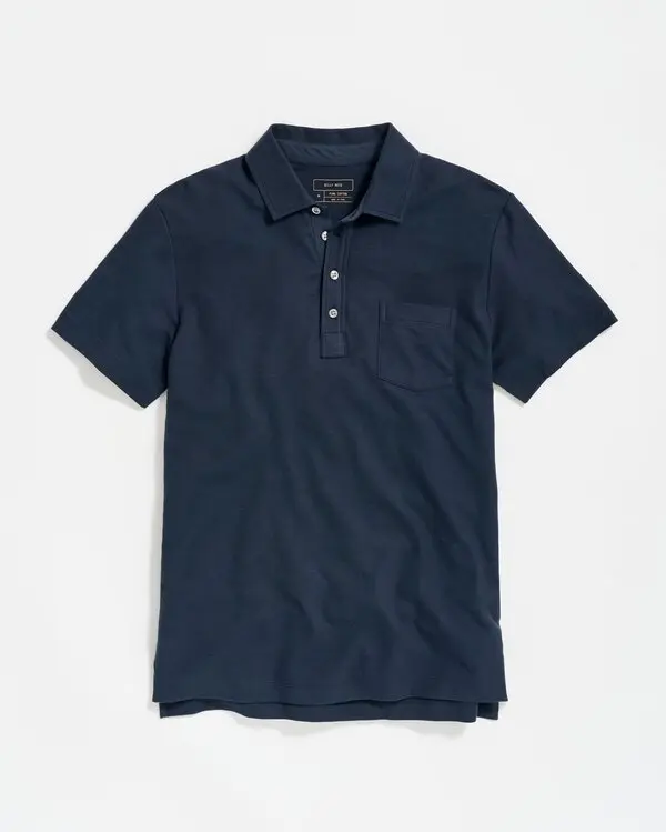 Billy Reid Pique Pensacola Polo - Blue