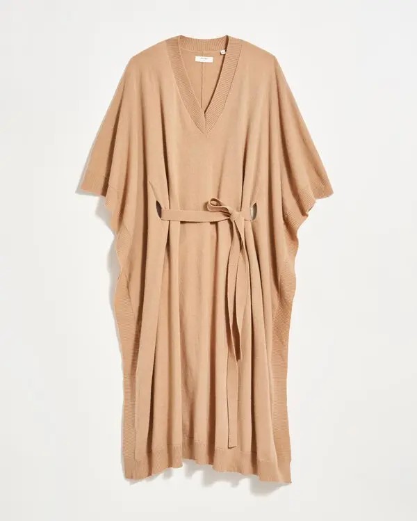 Billy Reid Poncho Sweater Dress - Tan