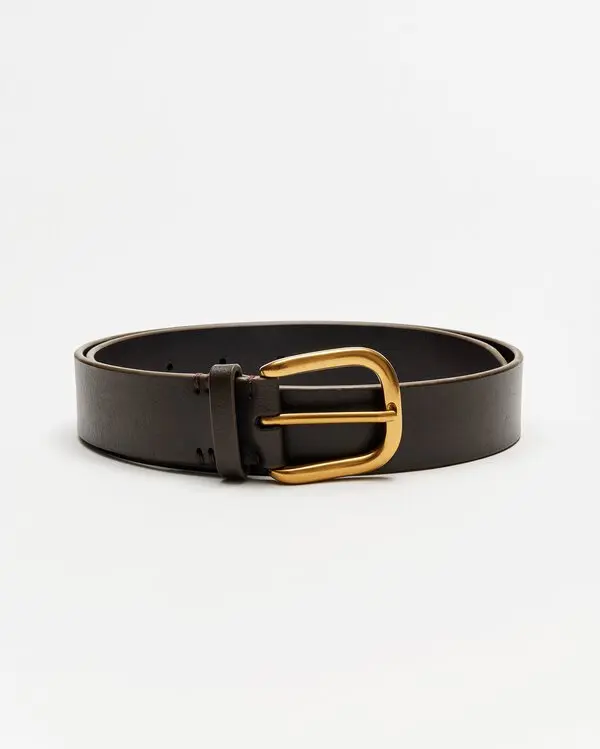 Billy Reid Distressed Leather Belt - Brown