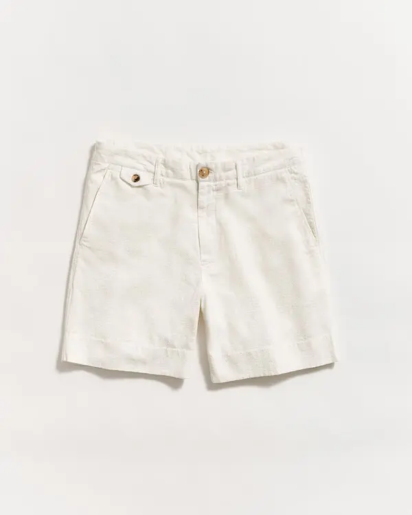 Billy Reid Slub Cotton Short - White