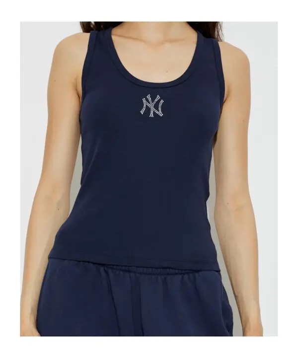 SPORTY  RICH Sporty & Rich Sleeveless Vest With Ny Logo Embellishment