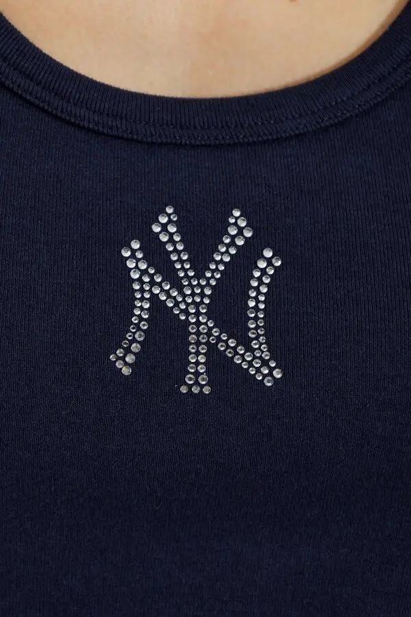 SPORTY  RICH Sporty & Rich Sleeveless Vest With Ny Logo Embellishment