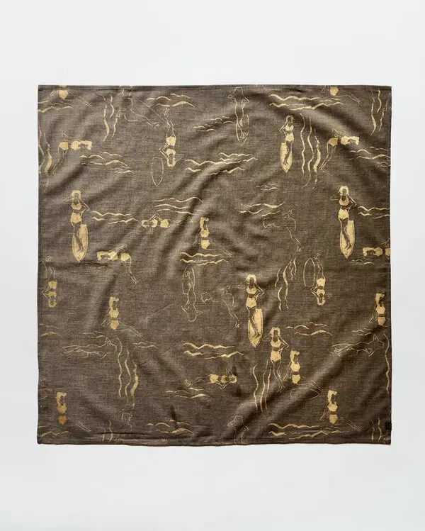 Billy Reid Surfing Ladies Bandana - Asphalt