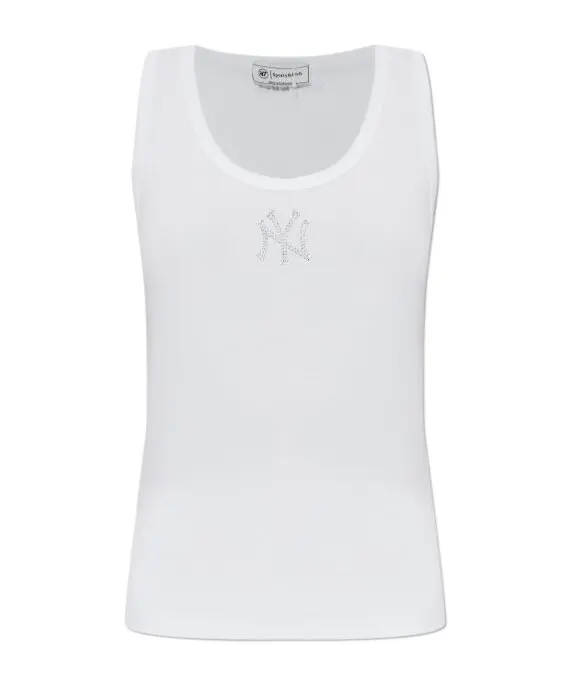 SPORTY  RICH Sporty & Rich Sleeveless Vest With Ny Logo Detailing