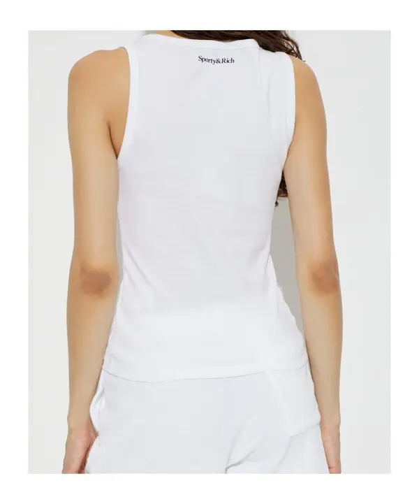 SPORTY  RICH Sporty & Rich Sleeveless Vest With Ny Logo Detailing