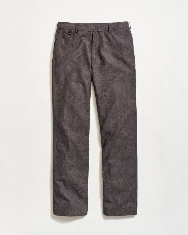 Billy Reid Chambray Flat Front Pant - Grey