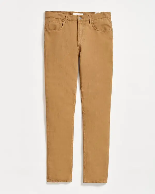 Billy Reid Cotton Linen 5 Pocket Pant - Tan