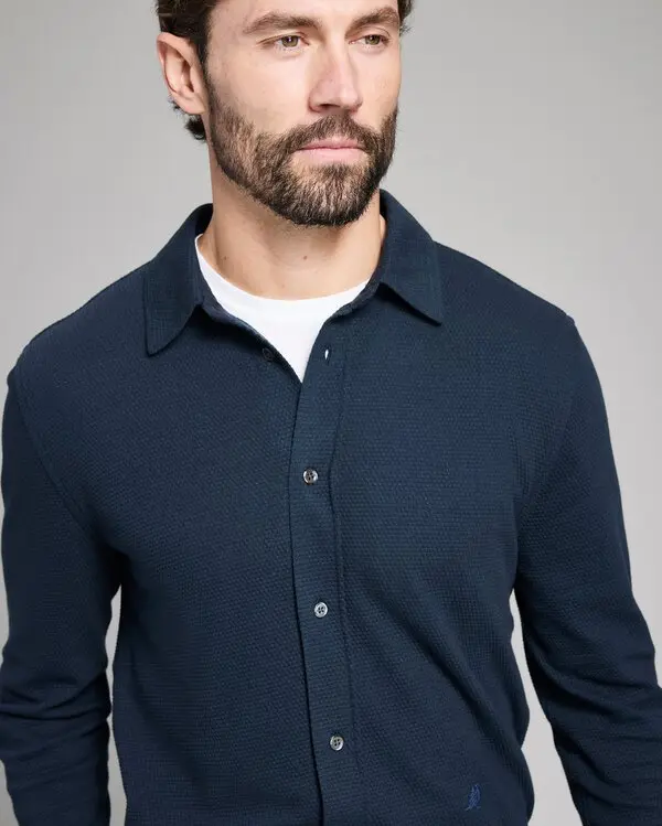 Billy Reid Long Sleeve Textured Yellowhammer Shirt