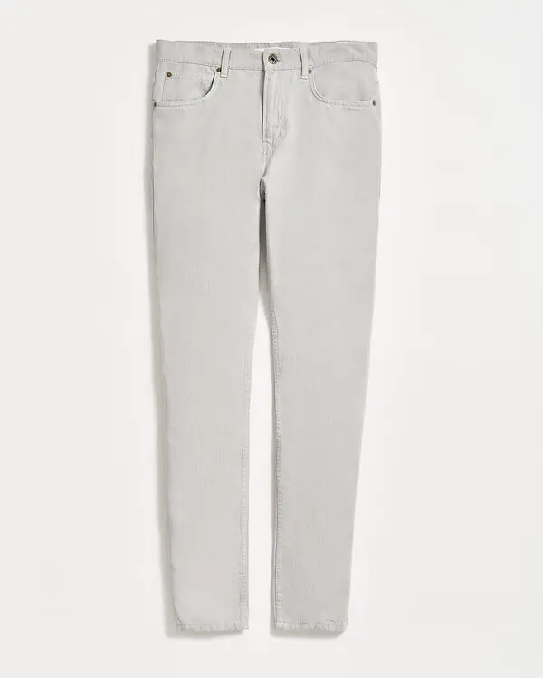 Billy Reid Cotton Linen 5 Pocket Pant - Grey