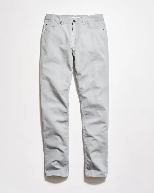 Billy Reid Cotton Linen 5-pocket Slim Fit Trousers - Grey