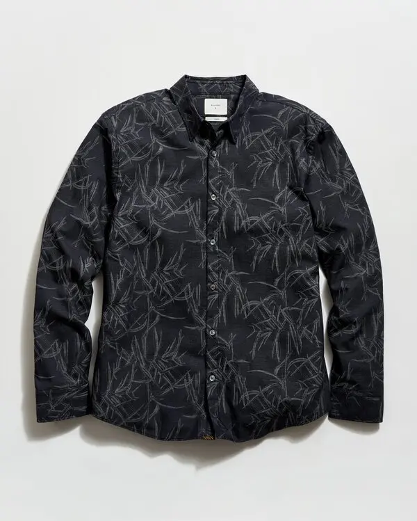 Billy Reid Melange Reeds Wilson Shirt - Black