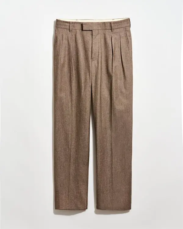 Billy Reid Twill Double Pleated Trouser