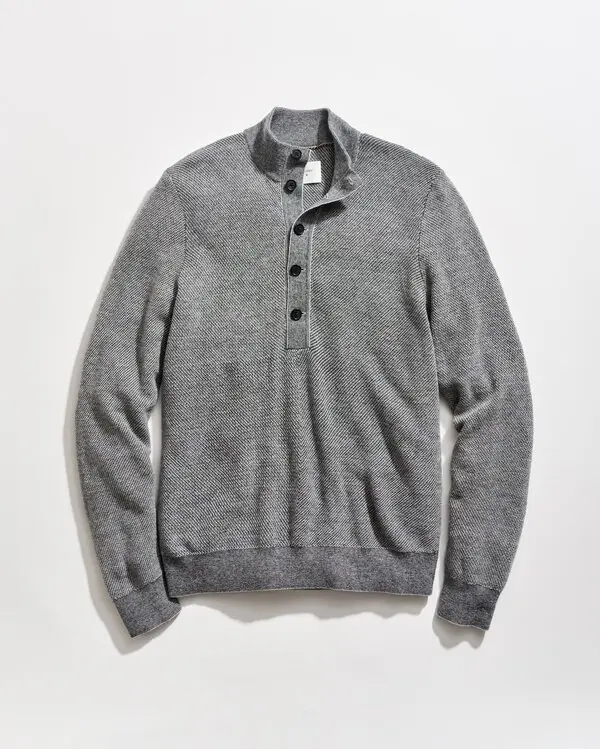 Billy Reid Button Placket Twill Pullover