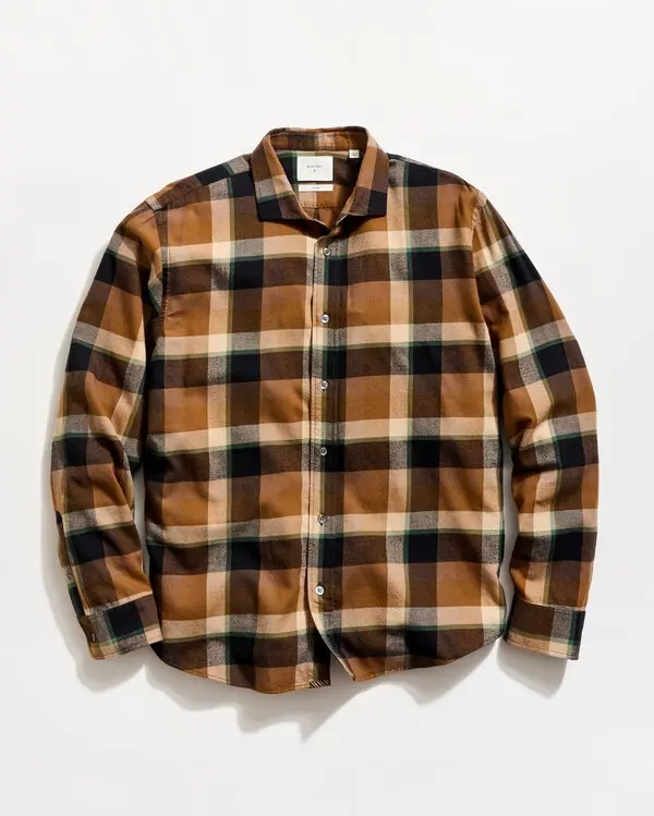 Billy Reid Large Scale Plaid Cedar Shirt