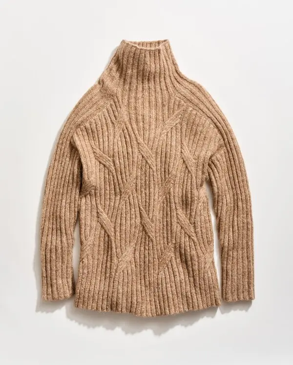 Billy Reid Rope Cable Sweater - Tan