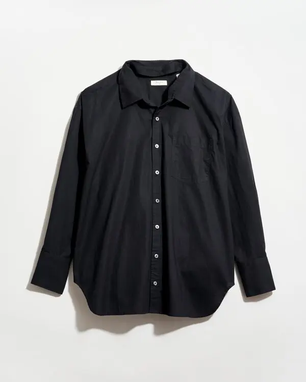 Billy Reid Detachable Collar Dolman Shirt - Black