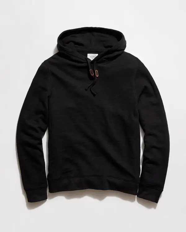 Billy Reid French Terry Hoodie Pullover - Black