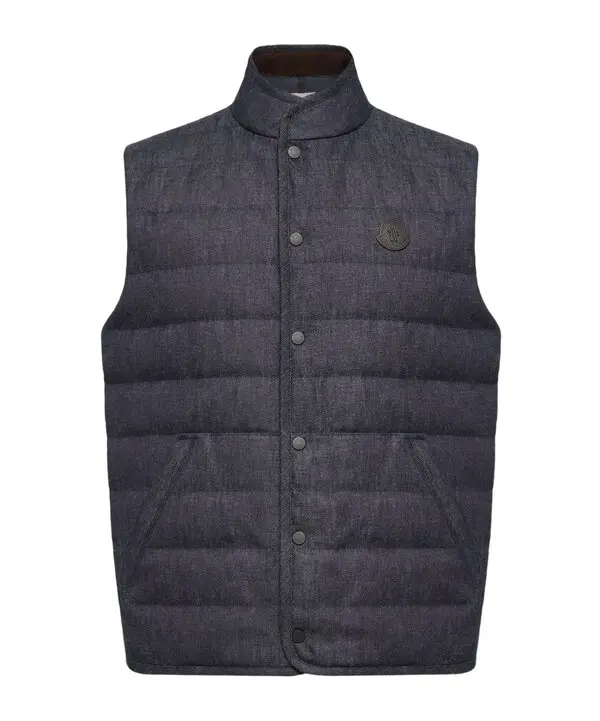Moncler Liorane Denim Down Vest