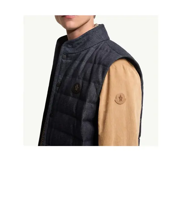 Moncler Liorane Denim Down Vest