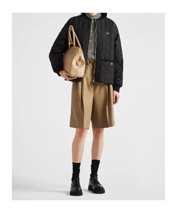 Prada Quilted Corduroy-trim Jacket