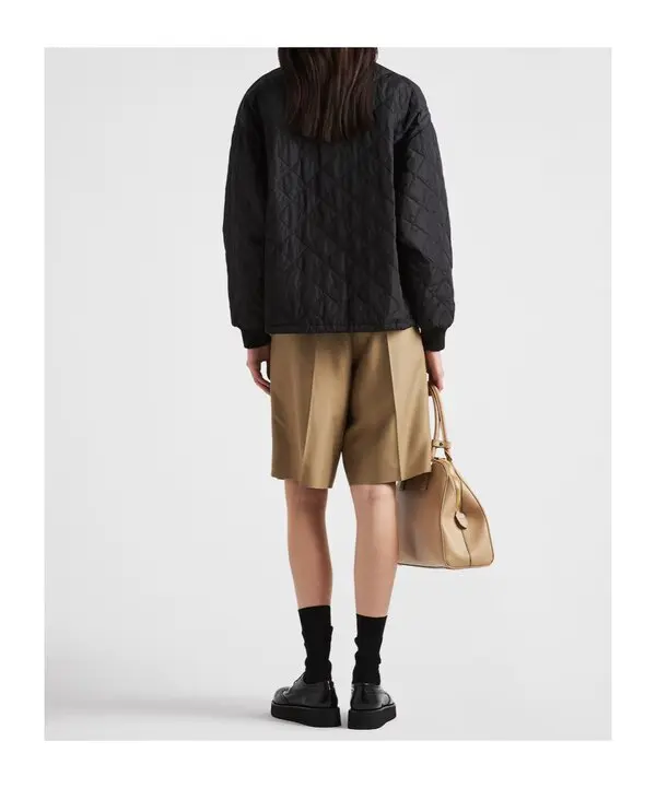 Prada Quilted Corduroy-trim Jacket