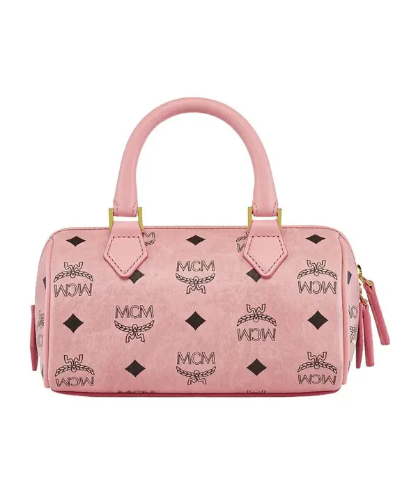 Mcm Ella Visetos Boston Bag
