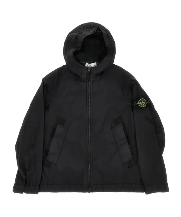 Stone Island Logo Patch Jacket - Black