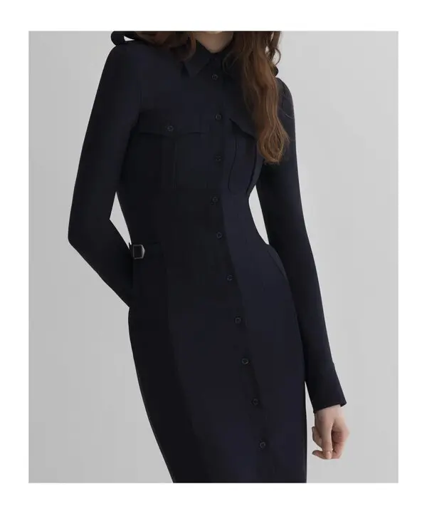 MUGLER Military Shirt Dress