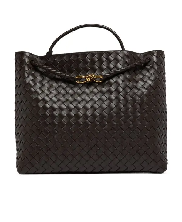Bottega Veneta Woven Detail Shoulder Bag - Black
