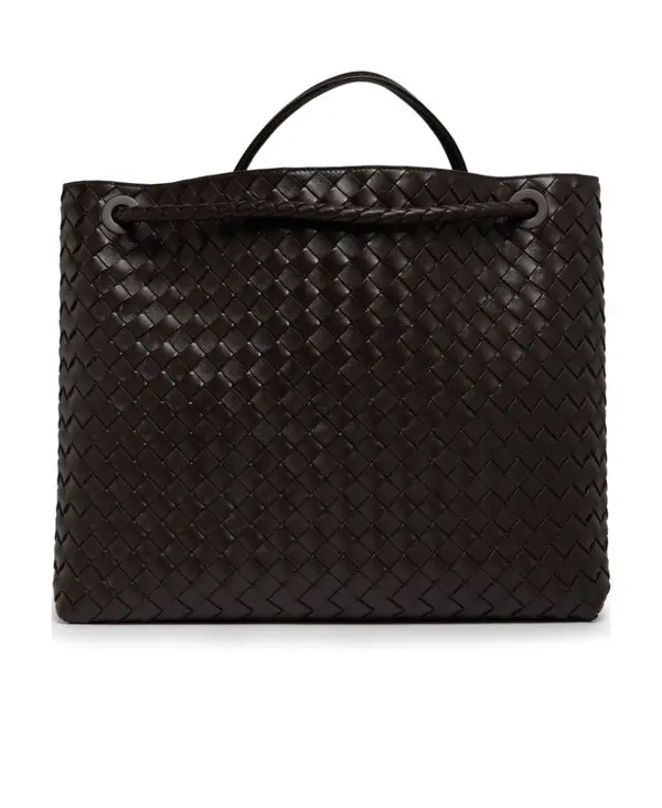 Bottega Veneta Woven Detail Shoulder Bag - Black