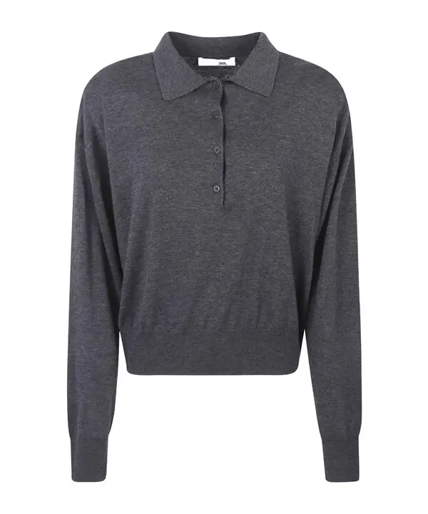 THE FRANKIE SHOP Croydon Padded Knit Polo - Black