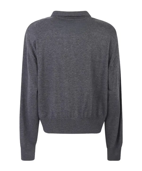 THE FRANKIE SHOP Croydon Padded Knit Polo - Black