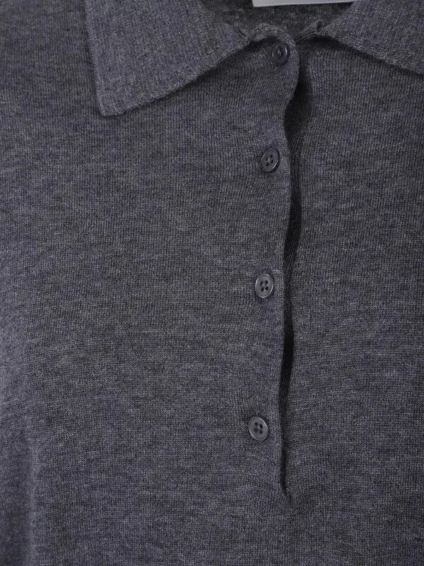 THE FRANKIE SHOP Croydon Padded Knit Polo - Black