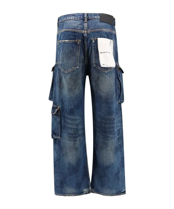 PURPLE BRAND Distressed Wide-leg Jeans
