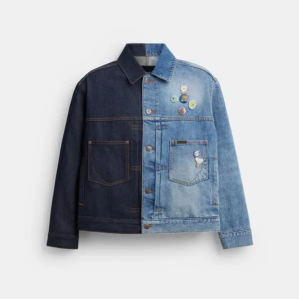 COACH Brain Dead Split Denim Jacket In Recycled Cotton