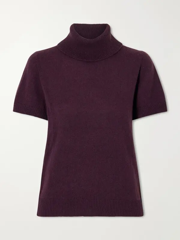 ALLUDE Cashmere Turtleneck Sweater - Purple