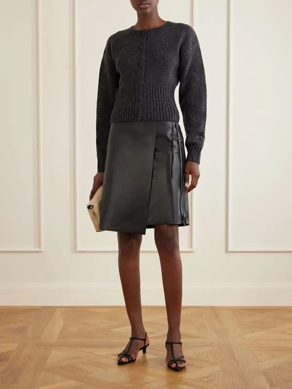 ST. AGNI Cropped Wool Cardigan