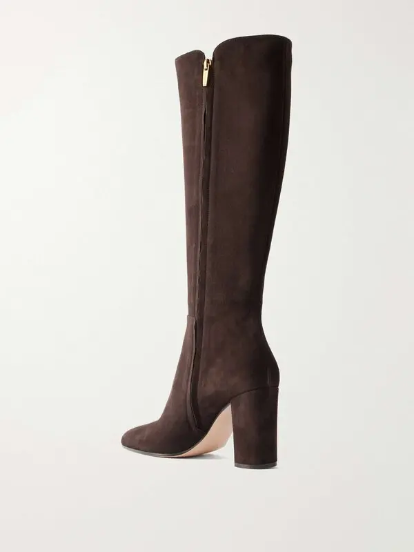 GIANVITO ROSSI 85 Suede Knee-high Boots