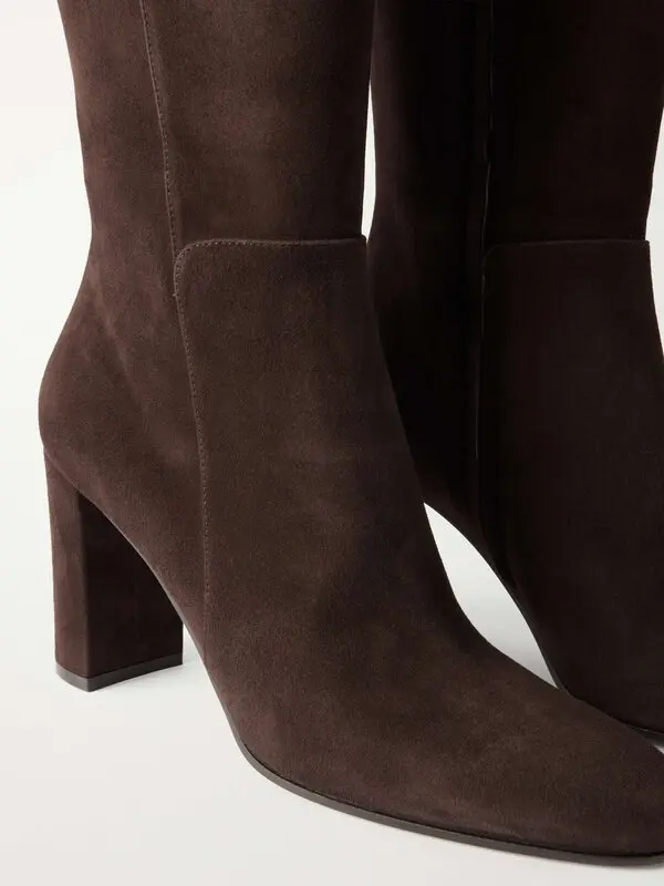 GIANVITO ROSSI 85 Suede Knee-high Boots