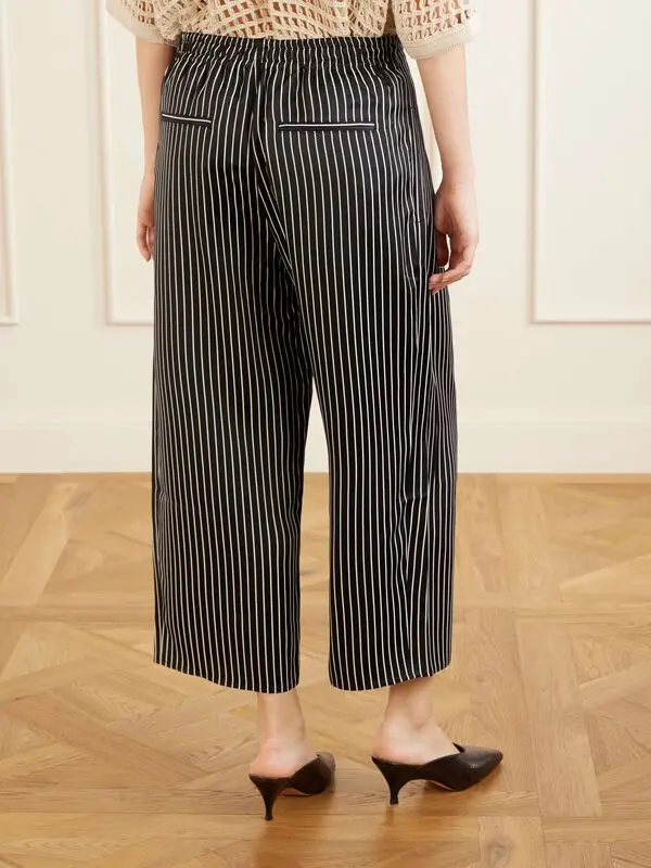 Maria Mcmanus Balloon Drawstring Habotai Wide-leg Pants