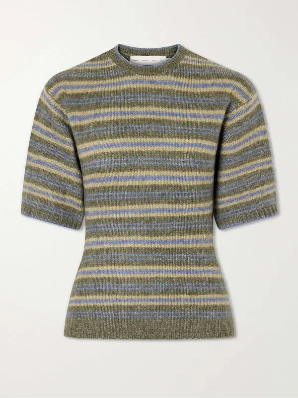 Proenza Schouler White Label Dana Striped Wool-blend Sweatshirt - Multi