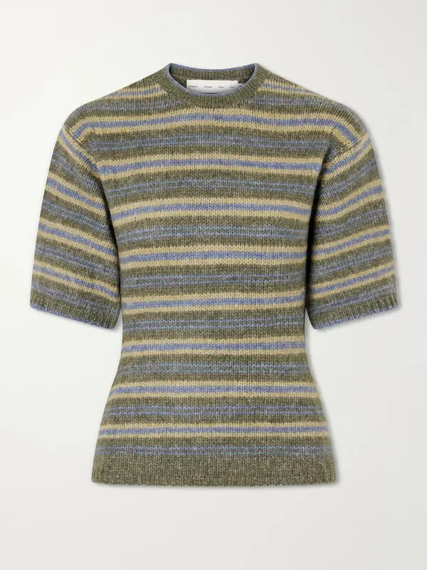 Proenza Schouler White Label Dana Striped Wool-blend Sweatshirt - Multi