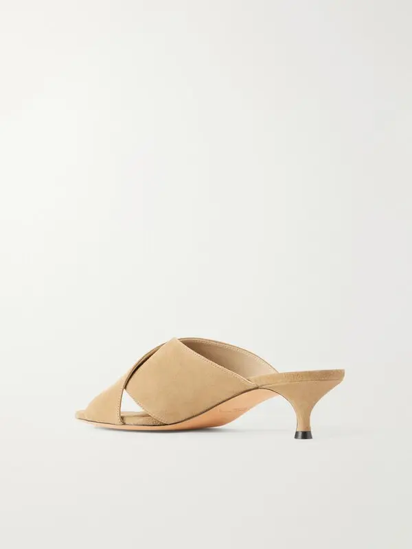 Le Monde Beryl Luca 35 Suede Mules - Brown