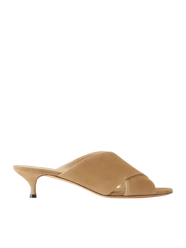 Le Monde Beryl Luca 35 Suede Mules - Brown