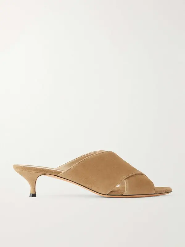 Le Monde Beryl Luca 35 Suede Sandals - Light Brown