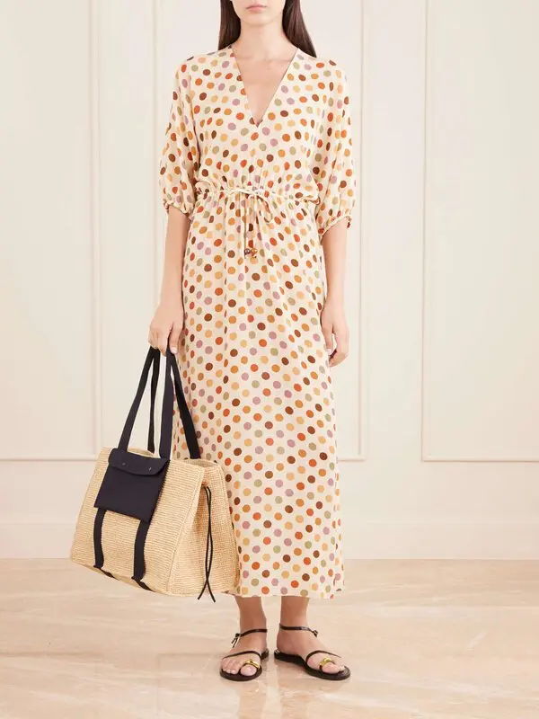 ERES Unexpected Polka-dot Silk-muslin Coverup