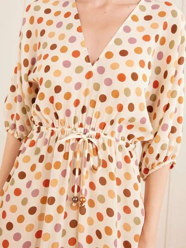 ERES Unexpected Polka-dot Silk-muslin Coverup