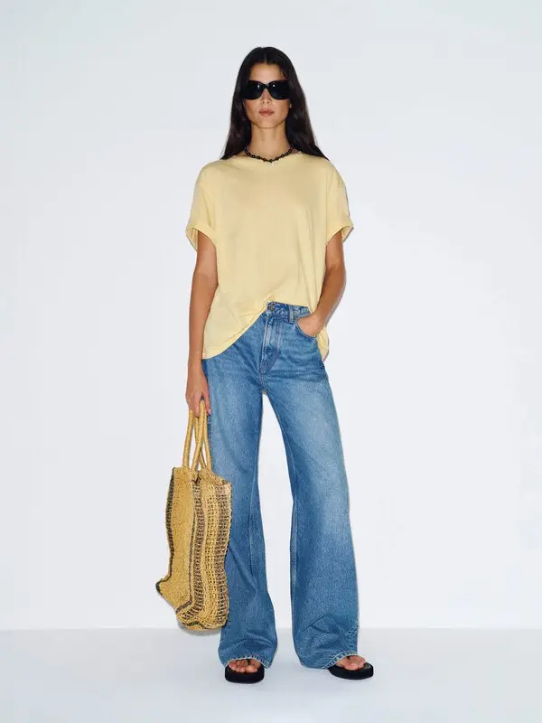 REFORMATION Liam Oversized T-shirt - Yellow