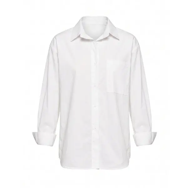 TANTRA SPAIN SL Basic Shirt With Back Opening And Pocket - White