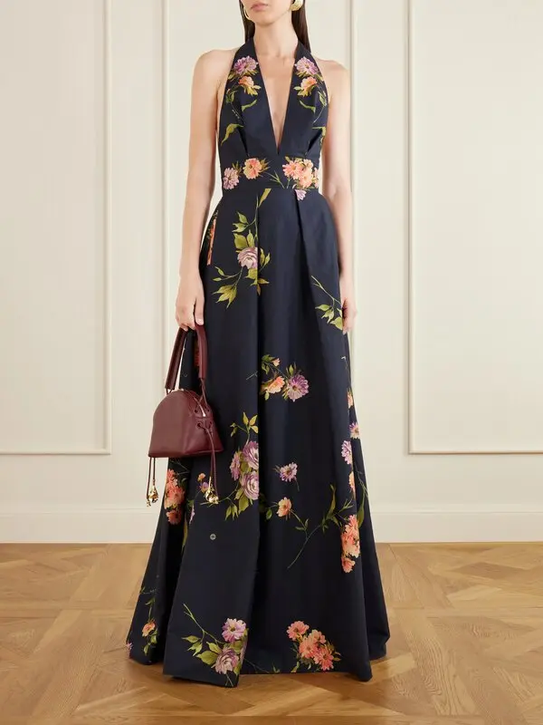 Erdem Flora Leather Shoulder Bag